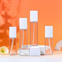 China Transparent PETG Thick Wall Square Cosmetic Bottle with Lotion Pump and Spray Pump for Skincare Packaging for sale
