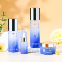 China Blue Gradient Leak Proof BPA-free Cosmetic Bottle Set for Skincare Packaging for sale