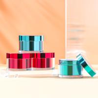 China Transparent PET Cosmetic Cream Jar with Electroplated Inner Cup and Customizable Printing for sale