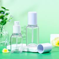 China PETG Transparent Thick-Wall Square Bottle with White Lotion Pump and Customizable Dimensions for Cosmetic Packaging for sale