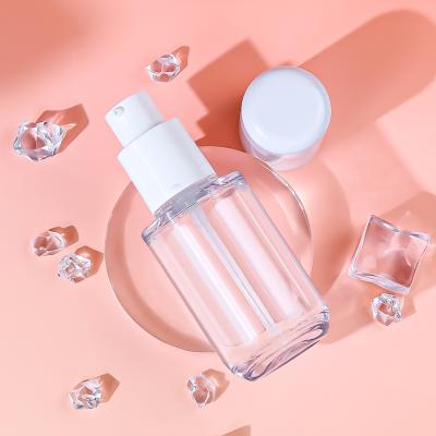 China Transparent PETG Thick Wall Cosmetic Bottle with Leak-Proof Sealing and Dual Pump Options for Skincare Packaging for sale