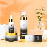 China White & Black Gradient PET Cosmetic Bottle Set - BPA-Free Refillable Skincare Packaging for Lotion, Serum & Toner for sale
