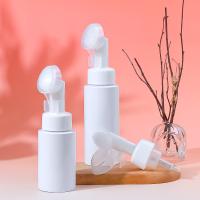 China Deep Cleansing PET Foam Pump Bottle with Silicone Brush for Skincare Products for sale