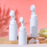 China Custom PET Foam Pump Bottle with Soft Silicone Brush for Baby Skincare Packaging for sale