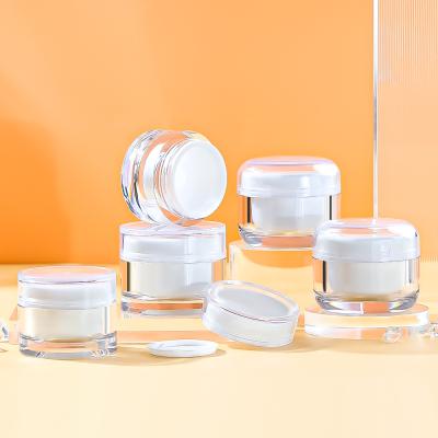 China PETG Thick Wall High Transparency Cosmetic Cream Jar with Leak-Proof Screw Lid for Luxury Skincare Packaging for sale