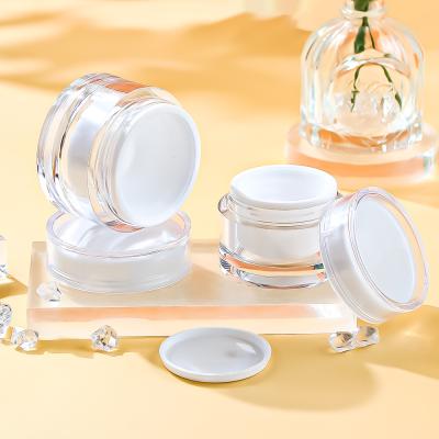 China PETG Cream Jar with Inner Cup and Double Layer Design for Hygienic Skincare Packaging for sale