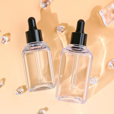 China Luxury Thick Wall PETG Dropper Bottle for Premium Skincare with Customized Colors for sale