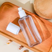China Frosted Finish Flat Square Refillable PETG Lotion Pump Bottle for Premium Skincare Packaging for sale