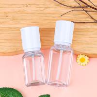 China Clear PETG Square Thick Wall Cosmetic Bottle with Mist Spray Pump and Overcap for sale