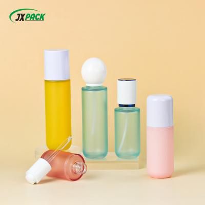 China Luxury Frosted PETG Cosmetic Bottle for Skincare & Serum Packaging for sale