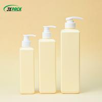 China Shampoo Conditioner Bottles with Pump — Refillable HDPE Square Bottles by JXPACK for sale