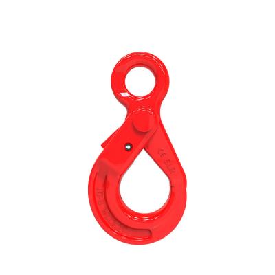 China SLR008-G80 US Type Eye Self-Locking Hook 1.2T to 8.2T WLL Forged Alloy Steel for sale