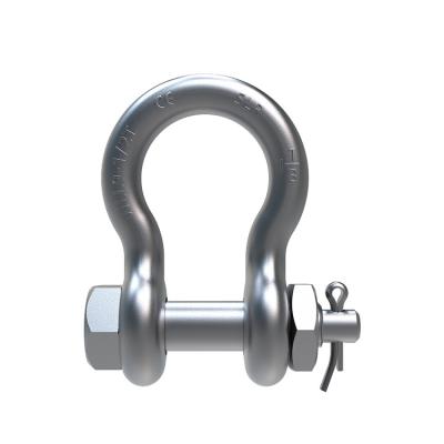 China SLR362 Bolt Type Dee Bow Shackle - 0.33 to 55 Ton WLL, EN818-2 Certified Alloy Steel Forging for sale
