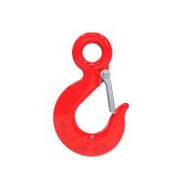 China SLR629 Eye Hoist Hook Forged Alloy Steel 0.5T to 7.5T WLL G80 Chain Compatible for sale