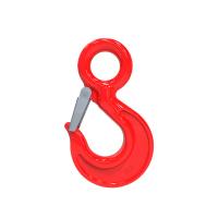 China Carbon Steel Eye Sling Hook 3T 5T WLL for G80 Chain EN818-2 for sale
