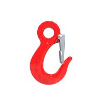 China Super Alloy Steel Eye Hook with Latch 3T WLL 20.5mm D Ring for G80 Chain for sale