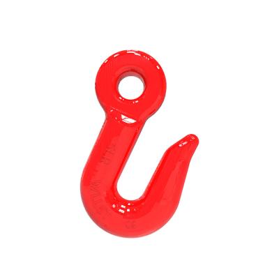 China SLR876-EYE Forged Alloy Steel Hoist Hook 5T WLL G80 Chain Compatible for sale
