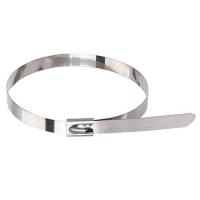 China 11.8 Inch Nature / Black Stainless Steel Cable Tie 4.6*300mm SS316 Cable Tie for sale