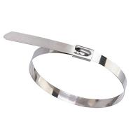 China 11.8 Inch Nature / Black Stainless Steel Cable Tie 4.6*300mm SS316 Cable Tie for sale