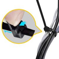 China Plastic Nylon Cable Ties Reusable Releasable 8 Inch Black Color 150x7.2mm for sale