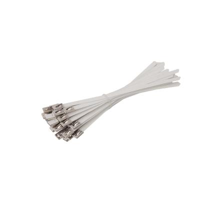 China SS316 Stainless Steel Cable Tie Bundle Grade Exhaust Silver Zip Ties 100pcs for sale