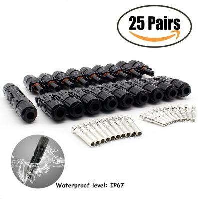 China 50A Waterproof IP68 Solar Panel Connectors DC PV Plug Socket Solar PV Connectors for sale