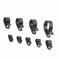 China White Nylon R Type Cable Clamp Screw Mount Plastic Clips For Holding Wires for sale