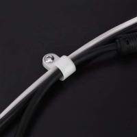 China White Nylon R Type Cable Clamp Screw Mount Plastic Clips For Holding Wires for sale