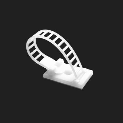 China 17mm 22mm Width Cable Tie Accessories High Strength White Electrical Wire Clamps for sale