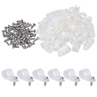 China 1000Pcs PE Cable Tie Accessories 1/2 Inch Plastic R Type Clip Clamp for sale