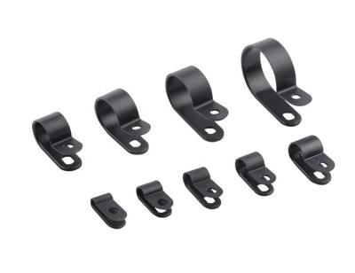 China 1000Pcs PE Cable Tie Accessories 1/2 Inch Plastic R Type Clip Clamp for sale