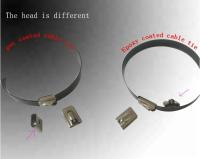 China Self Locking Stainless Steel Metal Cable Ties 11.8 Inch SS PVC Coated Cable Ties for sale