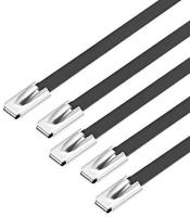 China Waterproof Stainless Steel Cable Tie Wraps 5.6mm Width 370 X 5.6 Pack Of 25 for sale