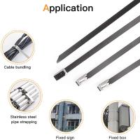 China Polyester Coated Stainless Steel Cable Clamps Flexible Wire Bundle Holder for sale
