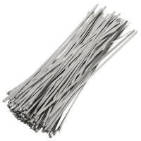 China SS316 Stainless Steel Cable Tie Bundle Grade Exhaust Silver Zip Ties 100pcs for sale