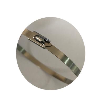 China 304 316 Stainless Steel Zip Tie Naked Snap Strip 14 Inch Length for sale