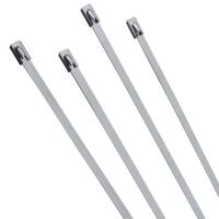 China SS316 Stainless Steel Cable Tie Bundle Grade Exhaust Silver Zip Ties 100pcs for sale