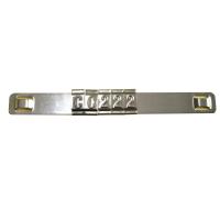 China Printing Embossed 304 SS Cable Tag Plate 89mm Length 9.5mm Width for sale
