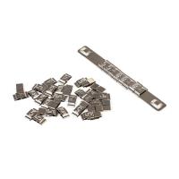 China Printing Embossed 304 SS Cable Tag Plate 89mm Length 9.5mm Width for sale