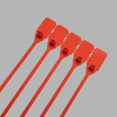 China Customized Tamper Proof Plastic Seal Security Tags For Shoes And Clothing for sale