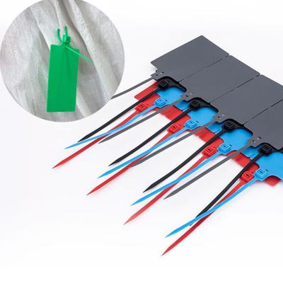 China OEM Durable Custom Plastic Security Seals 50IBS Tensile Strength 100PCS/BAG for sale