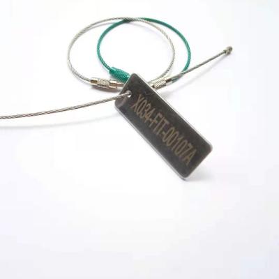 China SS316 Cable Marker Plate 20mmx50mmx1mm Stainless Steel Cable Tag Customized for sale