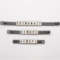 China Metallic Luster SS Cable Tag Plate Printing Emboss Cable Marker Stainless Steel 316 for sale