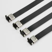 China Releasable Type Stainless Steel Banding Buckle Epoxy Coated SS304 Cable Tie 450mm for sale