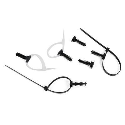 China Black Cable Tie Accessories Masonry Screw Mounts Premium Fixing Plug Nylon 66 for sale