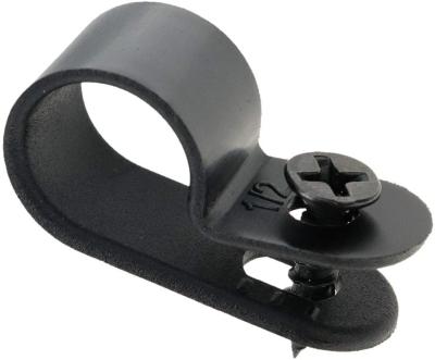 China 1/2 Inch Cable Tie Accessories Nylon Wire Fixed Plastic Clamp Clip 1.2mm Thincness for sale