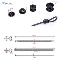 China 7.5x280mm Delock Cable Tie Black Color With Slat Base Nylon Clamp for sale