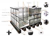 China 10000 Liter Food Grade FRP Modular Panel Water Storage Tank High Shear Strength for sale