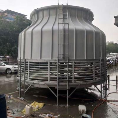 China FRP Anti-corrosion Counter Flow Water Cooling Tower 200T Round Shape 880 kg for sale