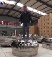 China Stainless Steel 304 Roof Turbine Fan 360mm No Power Motor Custom Voltage for sale
